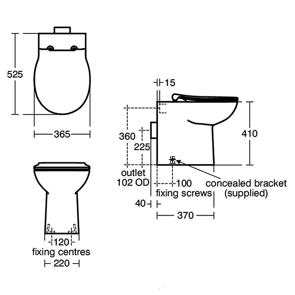 Contour 21+ Back-to-Wall Rimless Toilet | Back To Wall Toilets ...