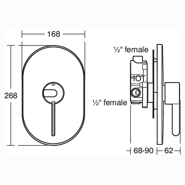 Contour 21 Built-in Sequential Shower Mixer Extended Lever | Mixer ...