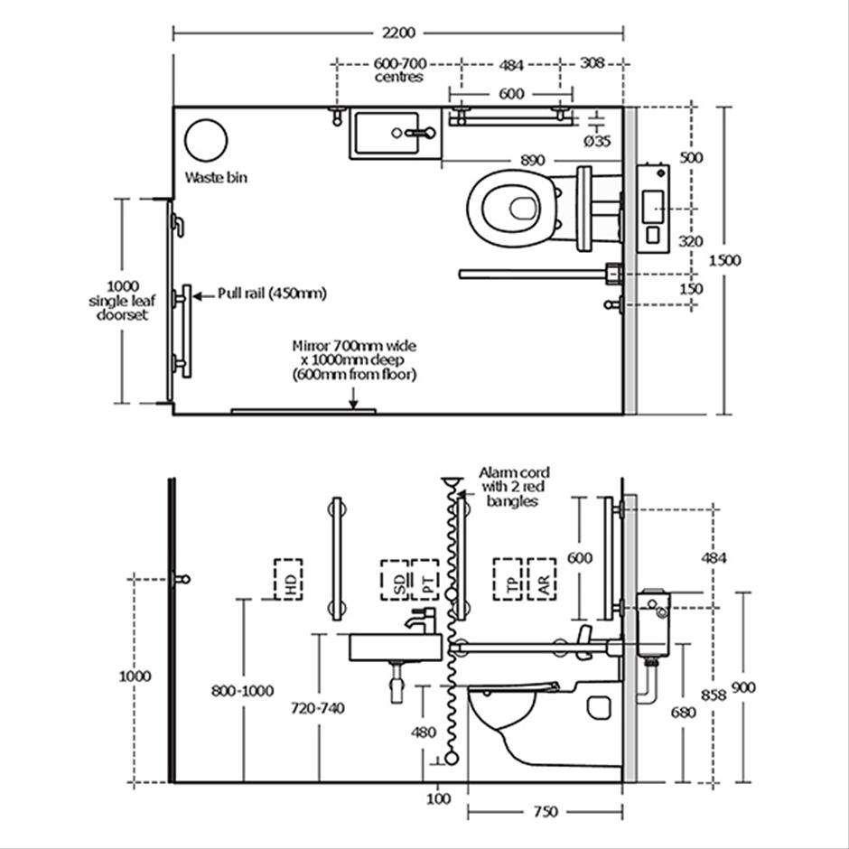 Doc M Contour 21 Wall Hung Pack - Black Rails | Doc M WC Rooms | Doc M ...