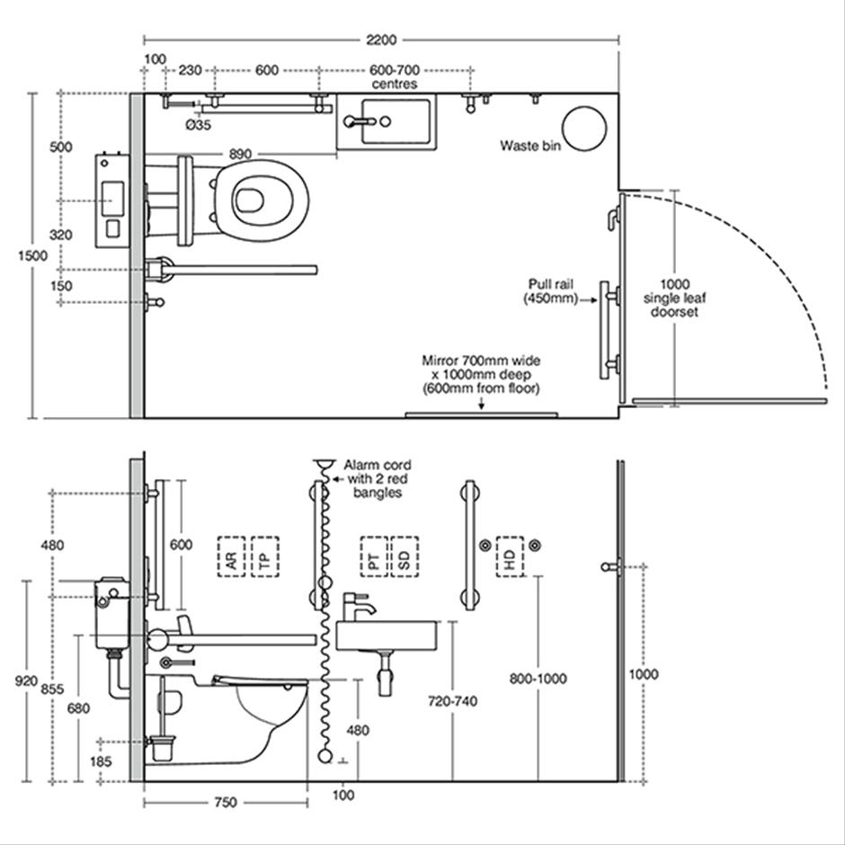 Doc M Contour 21 Wall Hung Pack - Black Rails | Doc M WC Rooms | Doc M ...