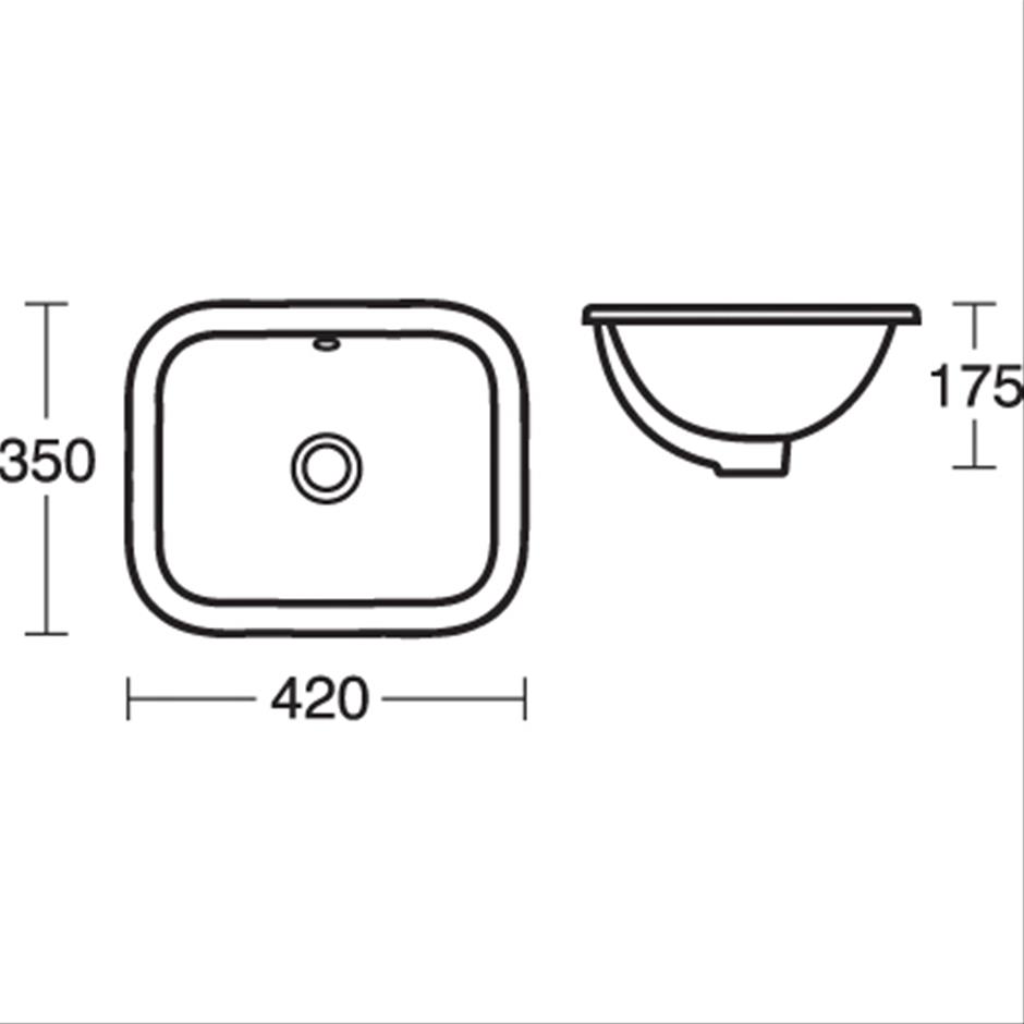Edit S 50cm Countertop Washbasin | Inset Basins | Wash Basins | Bluebook