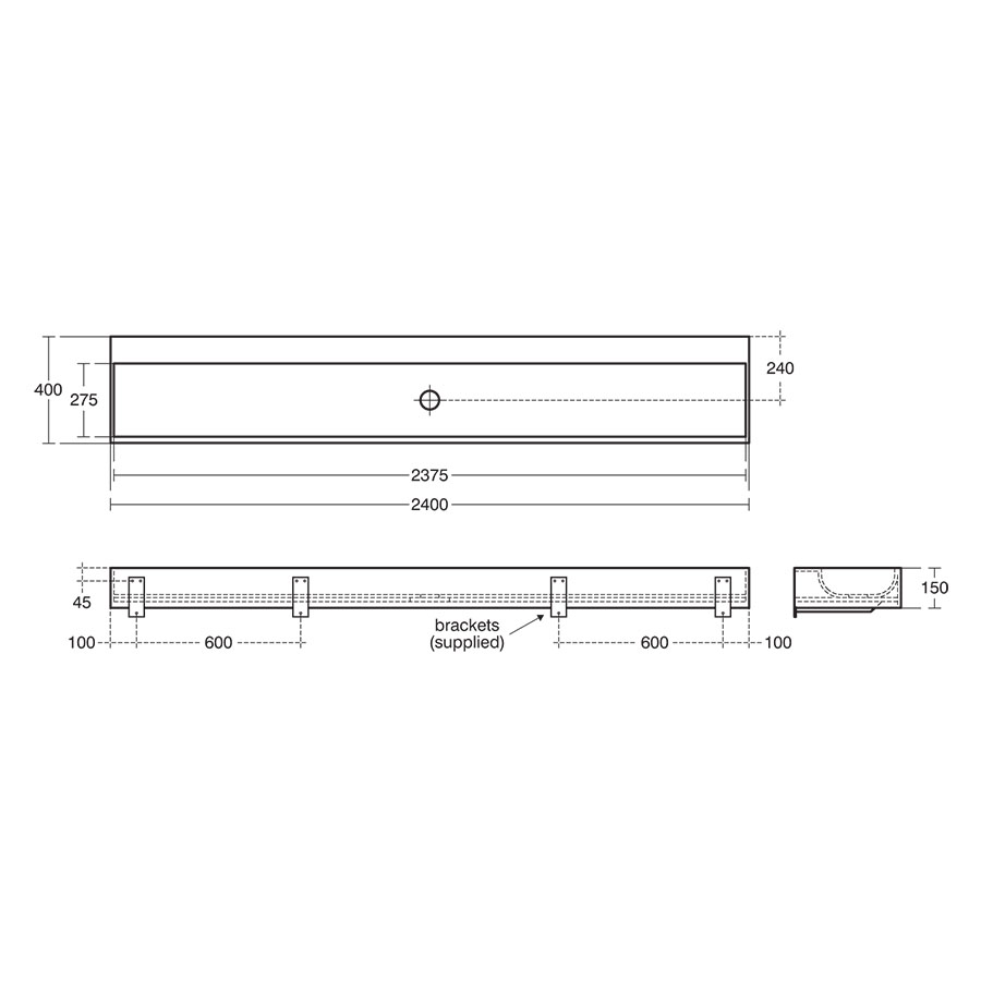 Edit Washtroughs | Solid Surface | Wash Troughs | Bluebook