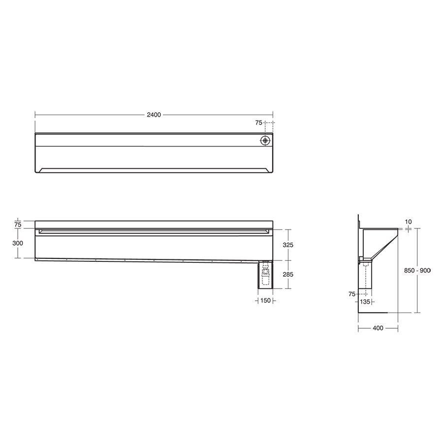 HBN 00-10 HTM64 (SU H) Firth Scrub-up Trough | Stainless Steel | Wash ...