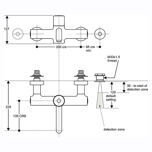 HBN 00-10 HTM64 (TB H6) Markwik 21+ Panel Mounted Thermostatic Basin ...
