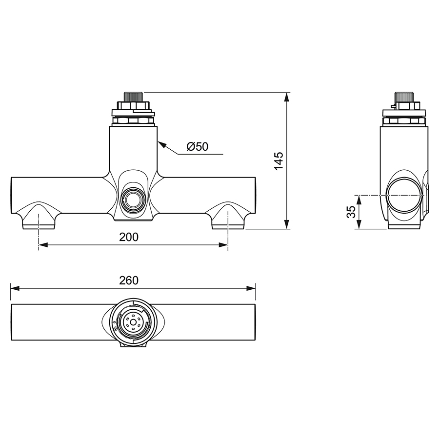 Markwik 21+ Comfort SQ Deck Mounted Mixer – Non-Thermostatic (PBV) BODY ...