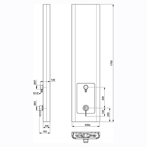 Markwik 21+ Shower Panel With Thermostatic Valve | Mixer Shower Packs ...