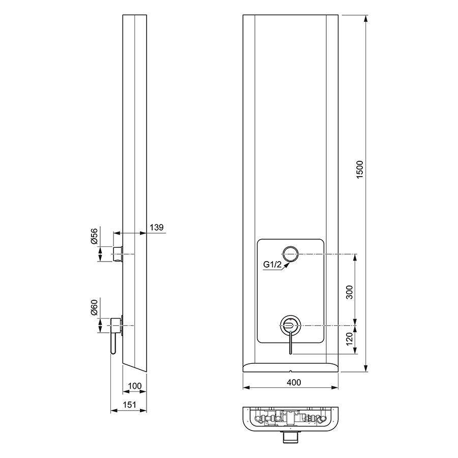 Markwik 21+ Shower Panel With Thermostatic Valve | Mixer Shower Packs ...