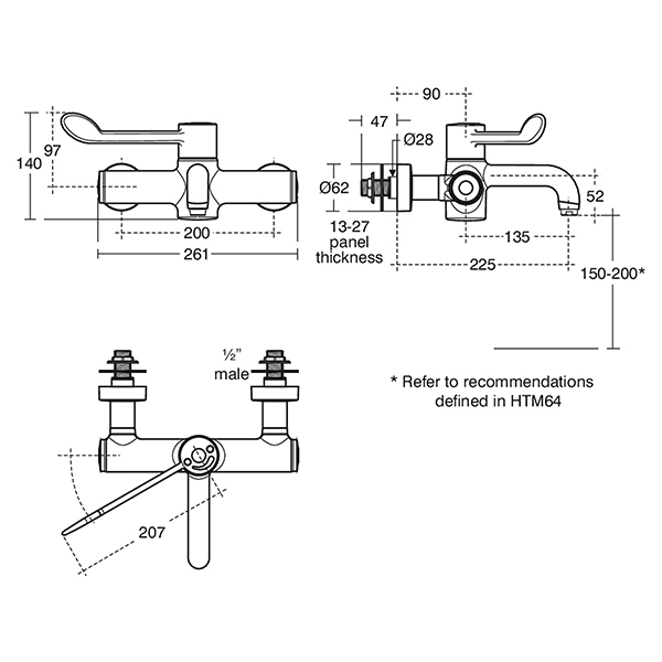 Markwik 21 Bib Mixer, Single Lever Sequential with Bioguard | Basin ...