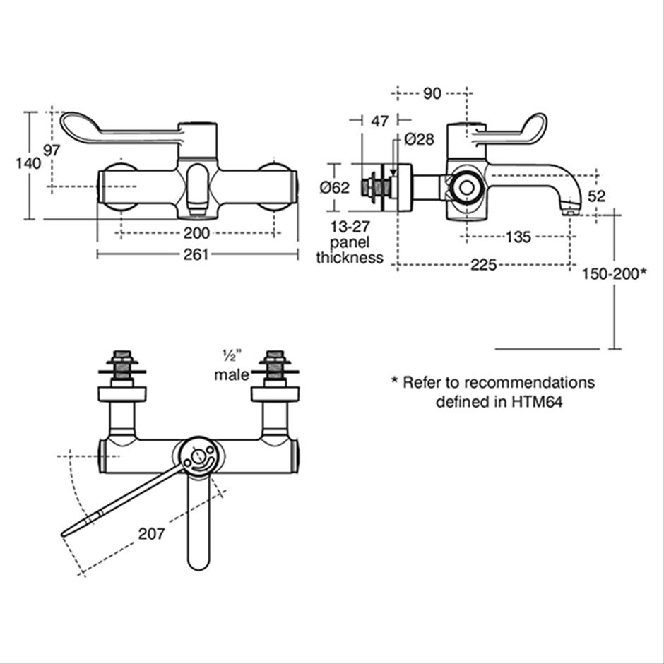 Markwik 21 Bib Mixer, Single Lever Sequential with Bioguard | Basin ...