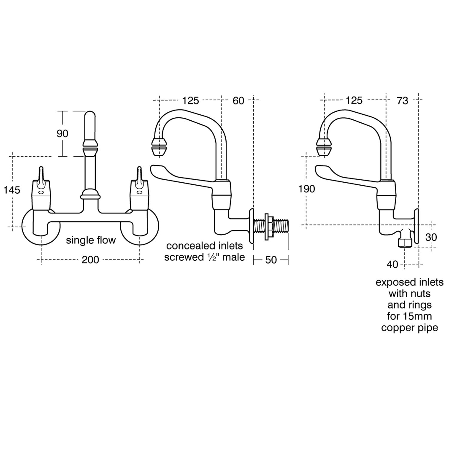 Markwik Wall Mounted Mixer | Basin Taps | Taps | Bluebook