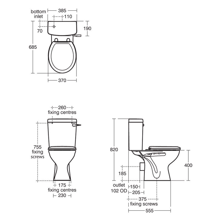 Sandringham 21 Close Coupled Toilet - Lever | Close Coupled Toilets ...