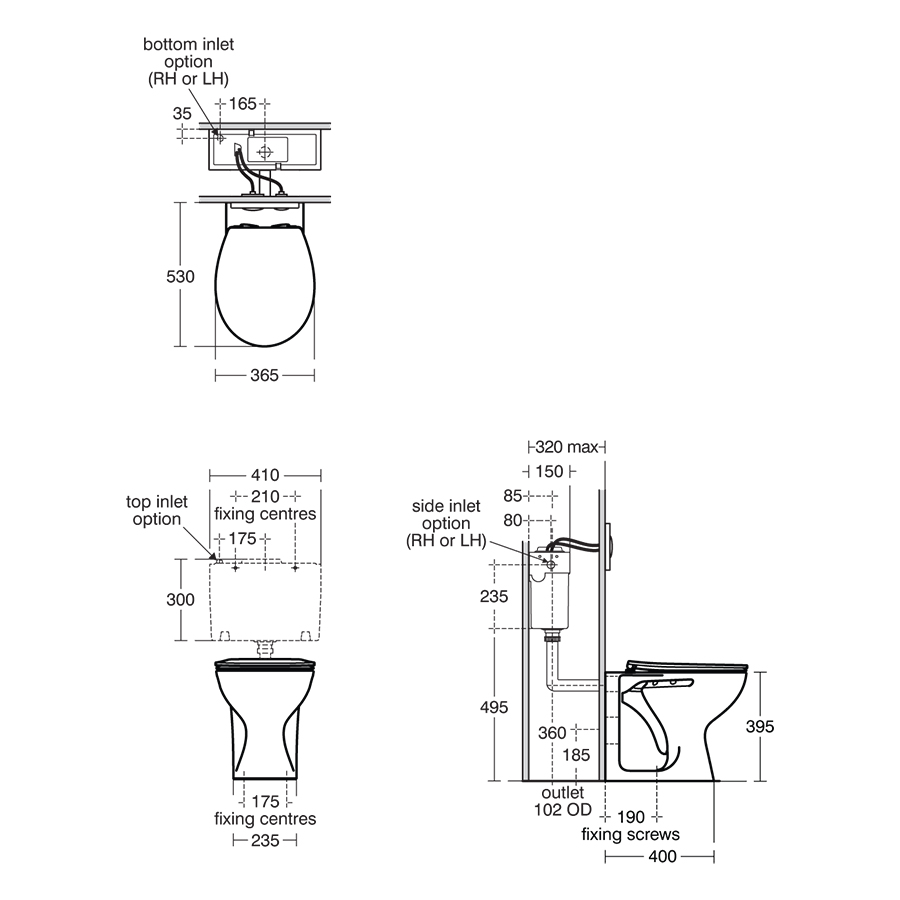 Sandringham 21 Back-to-Wall Toilet | Back To Wall Toilets | Toilets ...