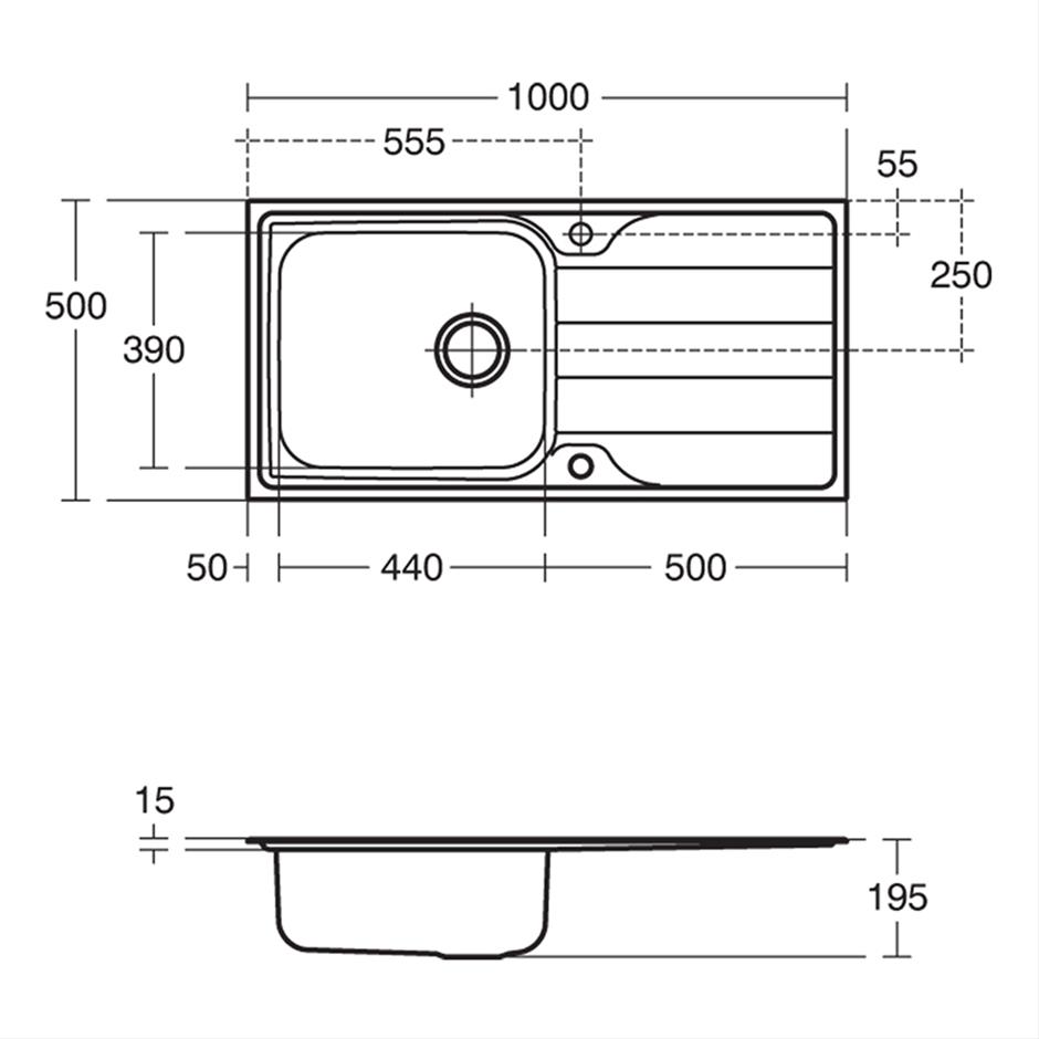 Sandringham 1000mm Stainless Steel Kitchen Sink Pack | Kitchen Sinks | Commercial Stainless ...