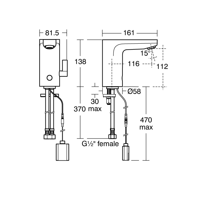 Sensorflow Wave Basin Mixer With Temperature Control | Basin Taps ...