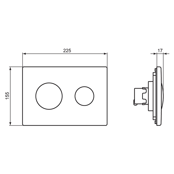 Conceala 3 Flushplate | Flush Plates and Buttons | Toilets | Bluebook