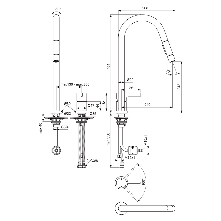 Gusto Single Lever Kitchen Mixer | Kitchen Taps | Taps | Bluebook