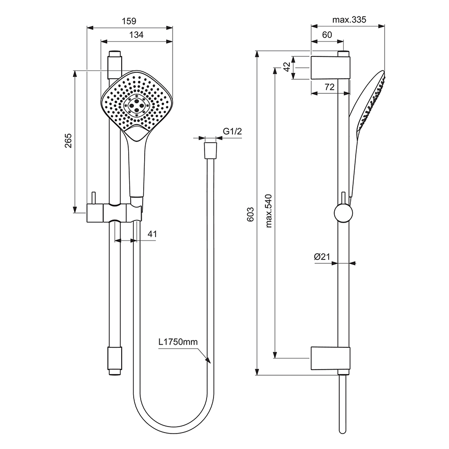 Idealrain Evo Jet Diamond Shower Kits | Shower Kits | Showers | Bluebook