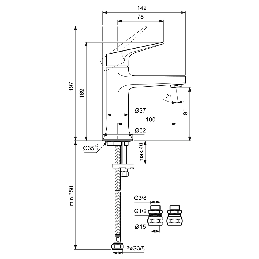 La Dolce Vita Single Lever Basin Mixer | Basin Taps | Taps | Bluebook