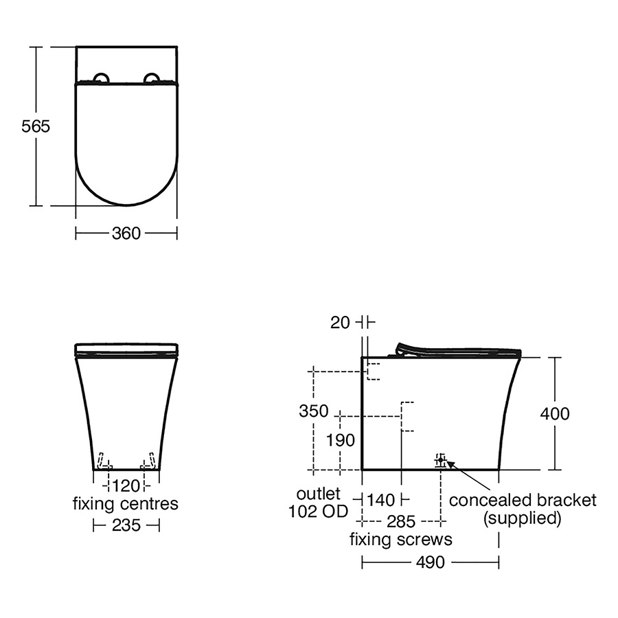 La Dolce Vita Back-To-Wall Toilet With Aquablade Technology | Back To ...