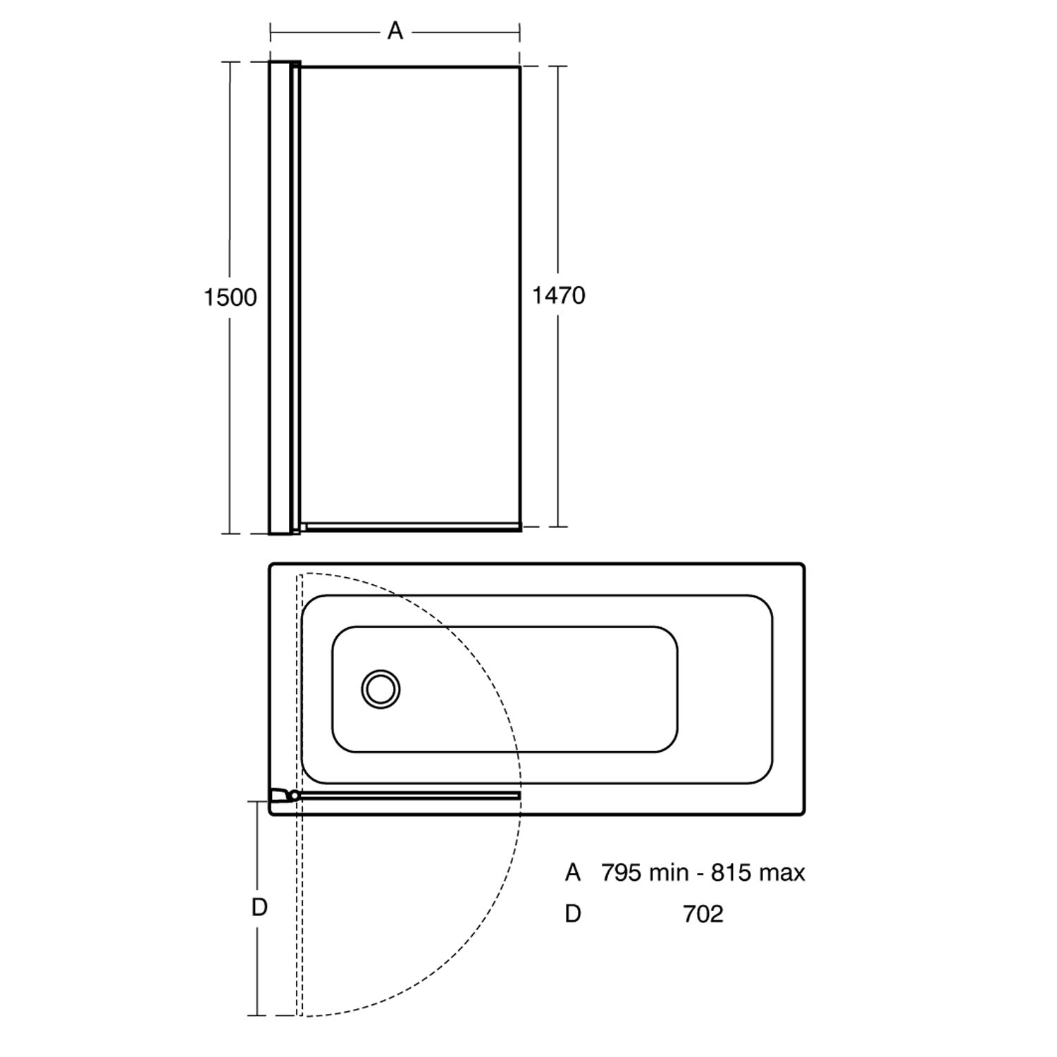 Synergy Angle Bath Screen | Bath Screens | Baths | Bluebook