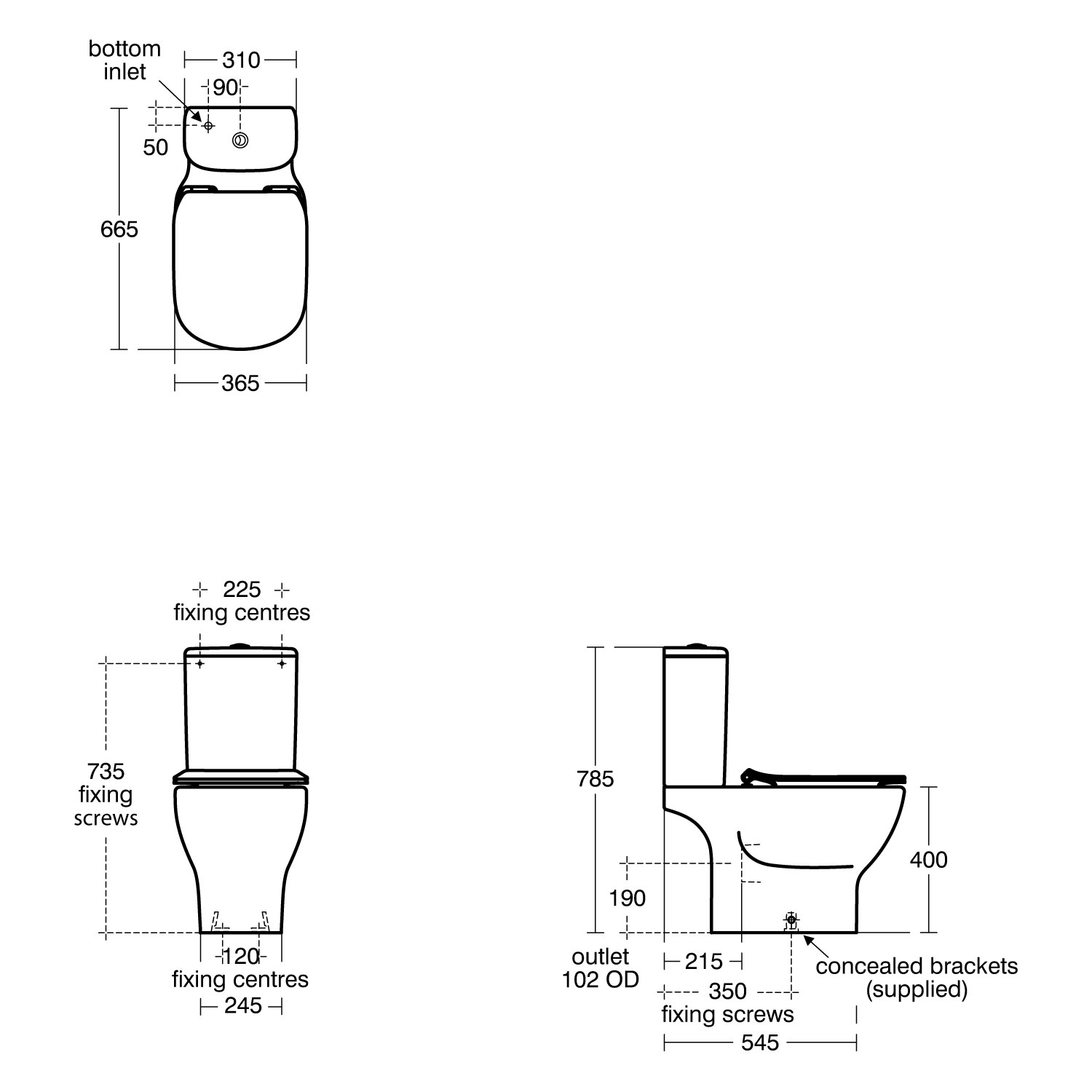 Tesi Close Coupled Toilet With Aquablade Technology | Close Coupled ...