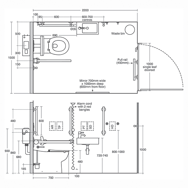 Contour 21+ Back-To-Wall Doc M Pack With Black Contemporary Rails ...