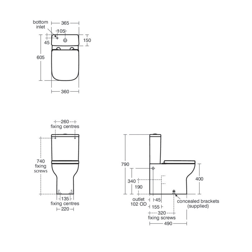 i.life A Close Coupled Back To Wall Toilet With RimLS+ Technology ...