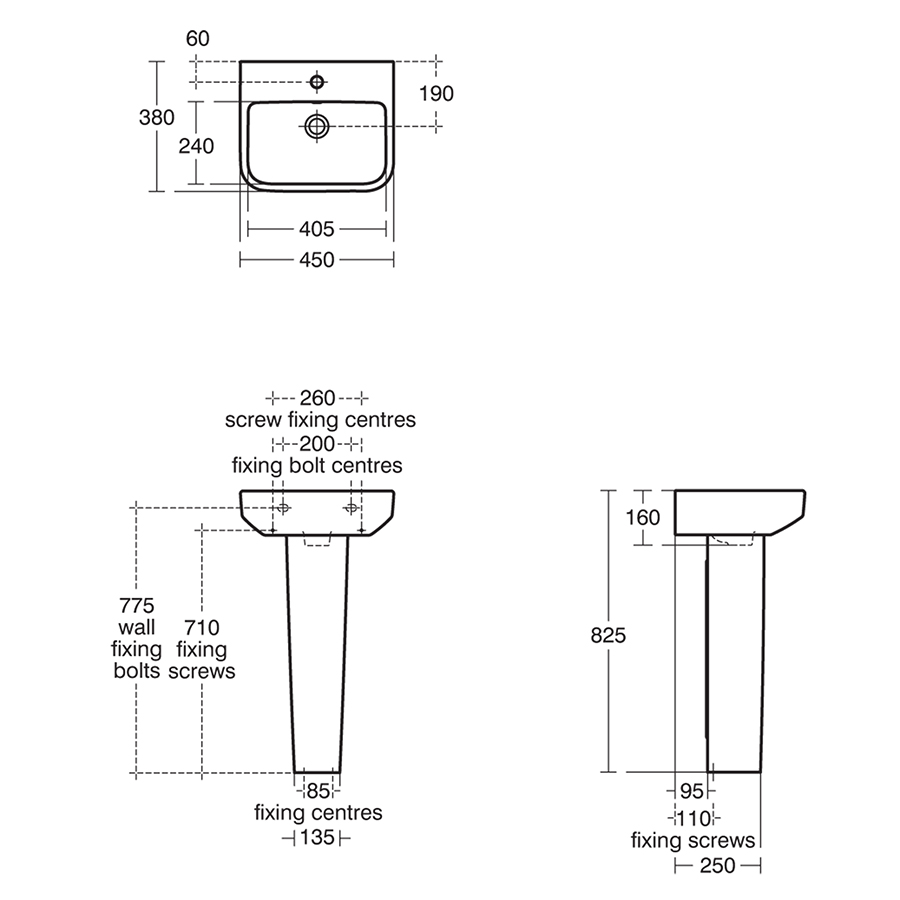 i.life B 45cm Handrise Basin | Cloakroom Basins | Wash Basins | Bluebook