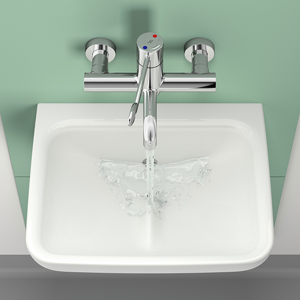 Markwik 21+ Comfort SQ panel mounted mixer with detachable spout – non ...