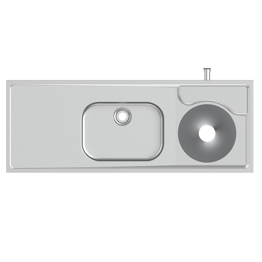 HBN 00-10 HTM64 (DU HS) Dee Back Inlet Slop Hopper | Stainless Steel ...