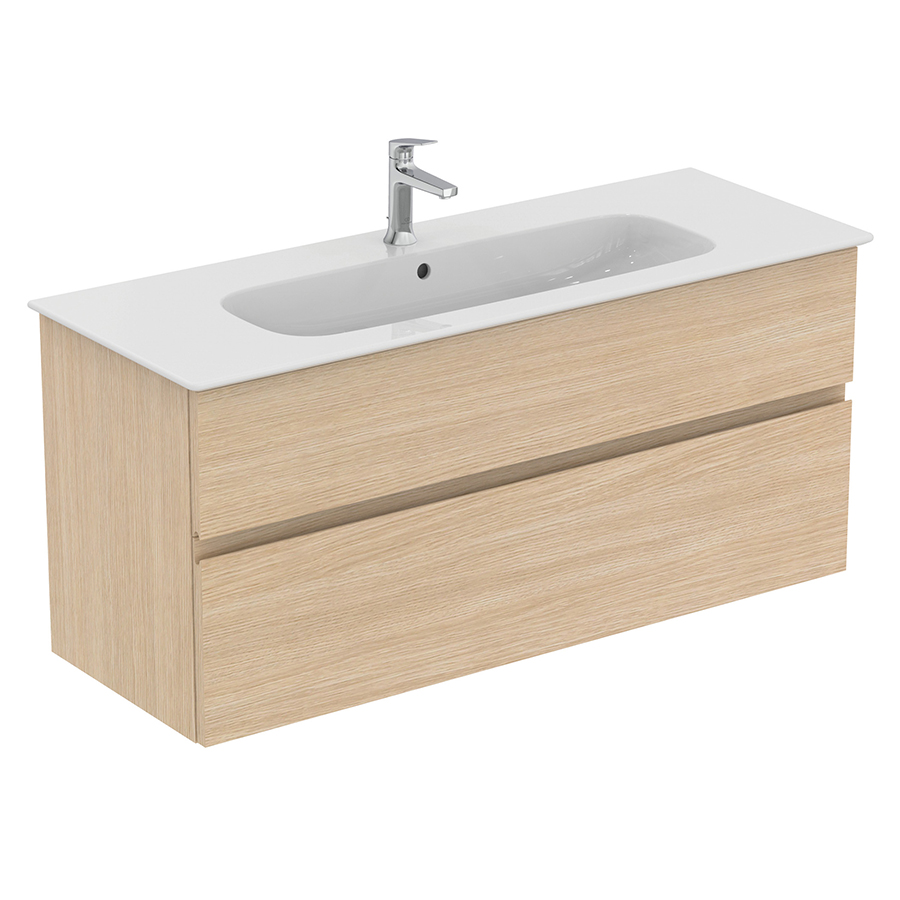 Finesse 60/80/100/120cm x 44cm Wall Mounted Vanity Unit With 2 Drawers ...