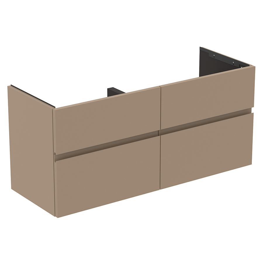 Finesse 120cm x 44cm Wall Mounted Vanity Unit With 4 Drawers | Basin ...