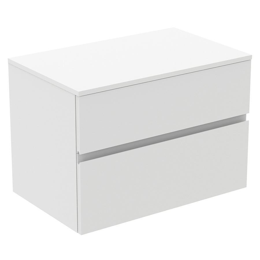 Finesse 60/80/100/120cm 50cm Wall Mounted Washbasin Unit with 2 Drawers ...
